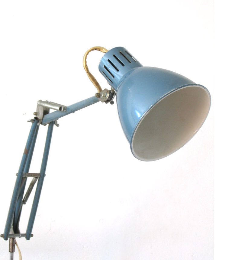 Metalic blue 60s retro task light